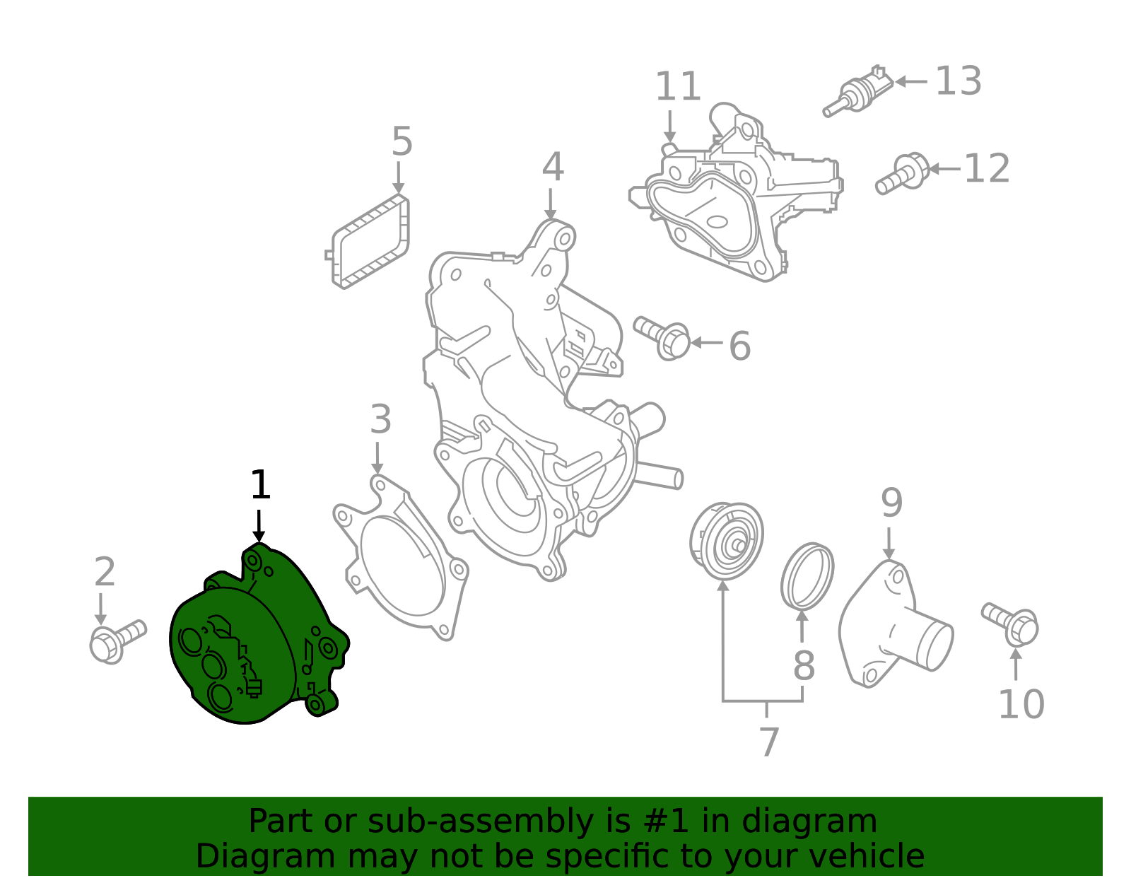 21010-3RC2A - Water Pump - 2013-2025 Nissan | Nissan OEM Parts Direct
