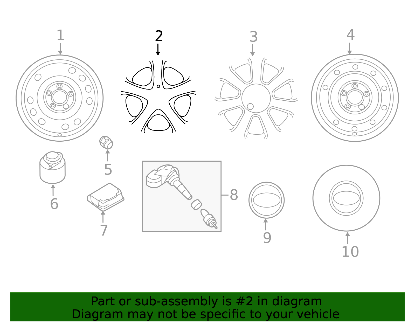 2014-2016 Hyundai Wheel, Alloy 52910-3X760 | Retail Performance Auto Parts
