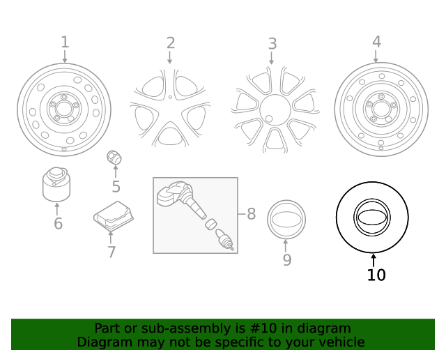 2011-2013 Hyundai Wheel Cap 52960-3X300 | AutoNationParts.com