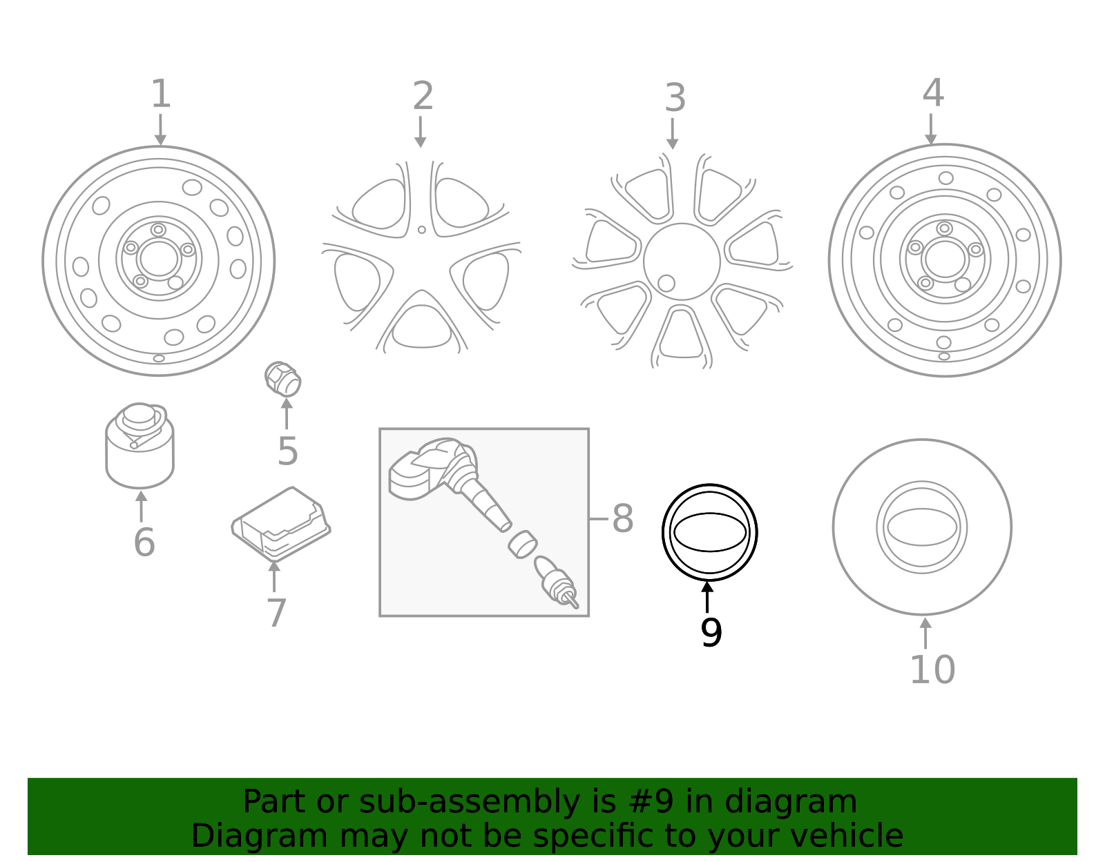 2011-2013 Hyundai Center Cap 52960-3X100 | Retail Performance Auto Parts