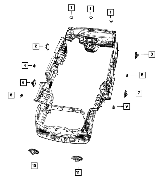 2009-2025 Mopar Speaker, Panel Quarter Inner Rear 68423513AA | My Mopar ...