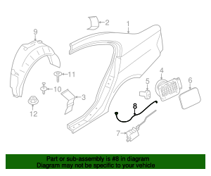 Genuine BMW 51-25-7-016-702 | Fuel Filler Door Release Cable | FREE ...
