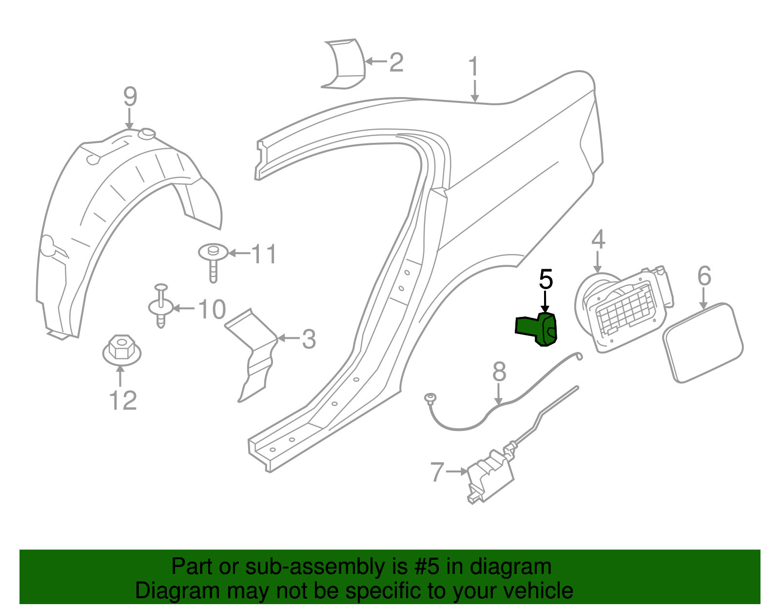 Genuine BMW 51-17-7-284-741 | Fuel Pocket Latch | FREE Shipping on Most ...
