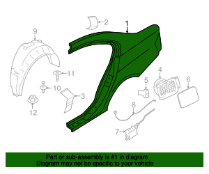 41-00-7-298-172 - Quarter Panel - 2012-2018 BMW | BMWPartsHub