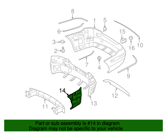 209-885-02-63 - Bumper Guide 2003-2009 Mercedes-Benz | AutoNationParts.com