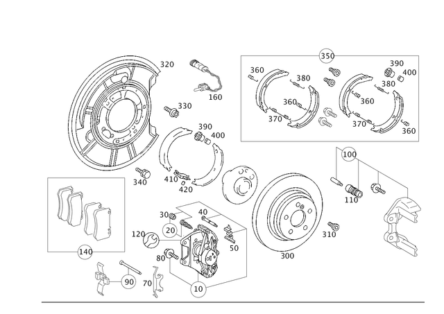 003-420-11-83 - Parts Kit, Brake Caliper 2005-2006 Mercedes-Benz CL65 ...