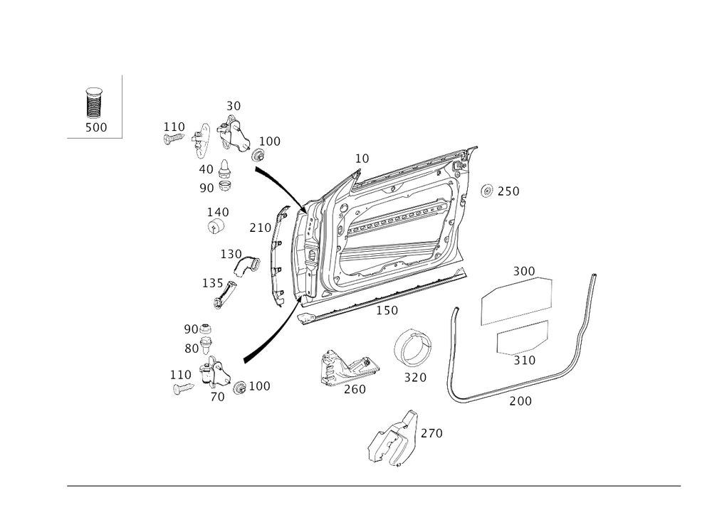 218-722-10-49 - Guide Rail 2012-2018 Mercedes-Benz | Mercedes-Benz USA Parts