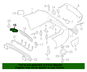 207-885-04-65 - Bumper Impact Absorber 2010-2013 Mercedes-Benz ...