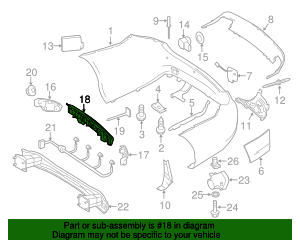 207-885-01-65 - Bumper Impact Absorber 2010-2013 Mercedes-Benz ...