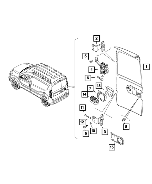Rear Door for 2016 Ram ProMaster City | My Mopar Parts