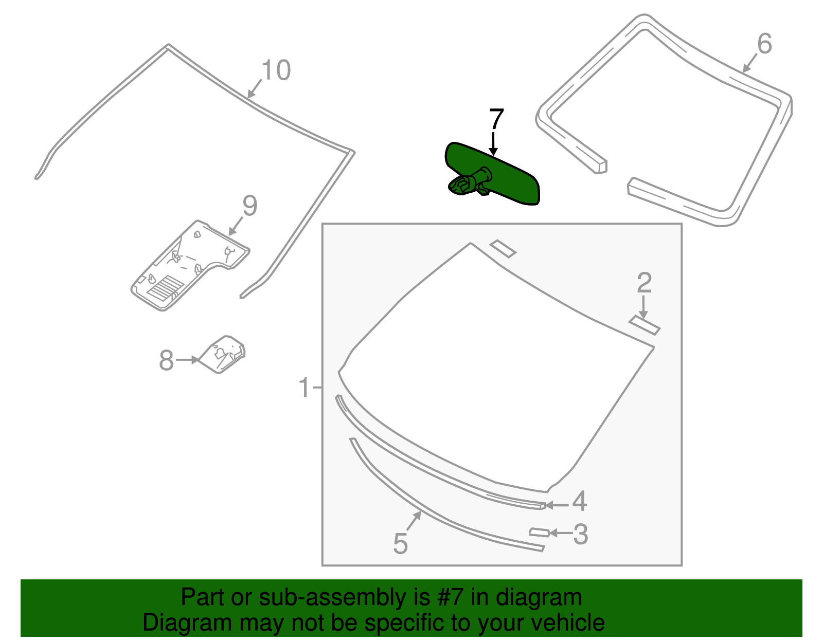 96321-6MM0A - Mirror Inside 2019-2023 Nissan | Nissan Parts ...