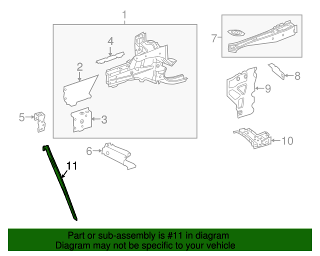 207-628-12-24 - Fender Brace 2014-2017 Mercedes-Benz | AutoNation Parts