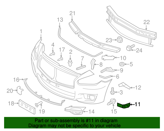 2011-2019 Infiniti Side Retainer 62222-1MA0A | Infiniti Parts Online