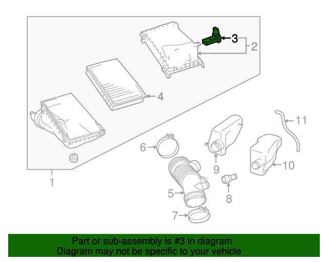 2005-2023 Lexus Mass Air Flow Sensor 22204-0F030 | OEM Parts Online