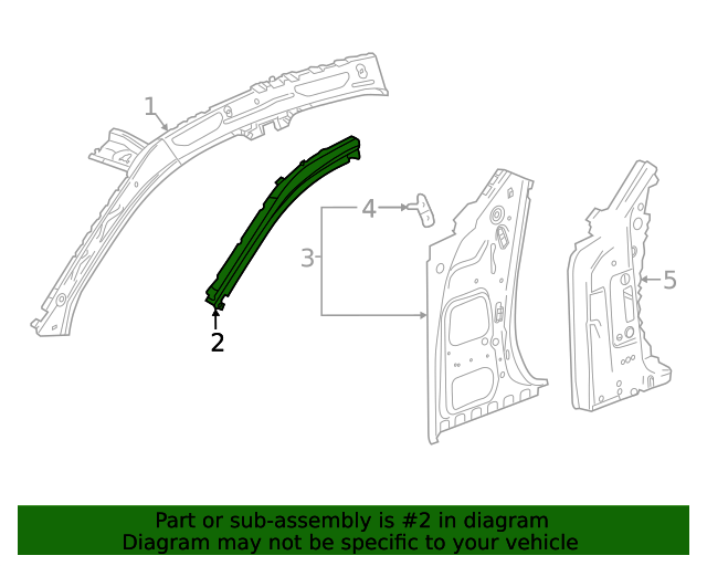 2020-2022 Cadillac CT5 Windshield Outer Driver Side Frame 84612734 ...