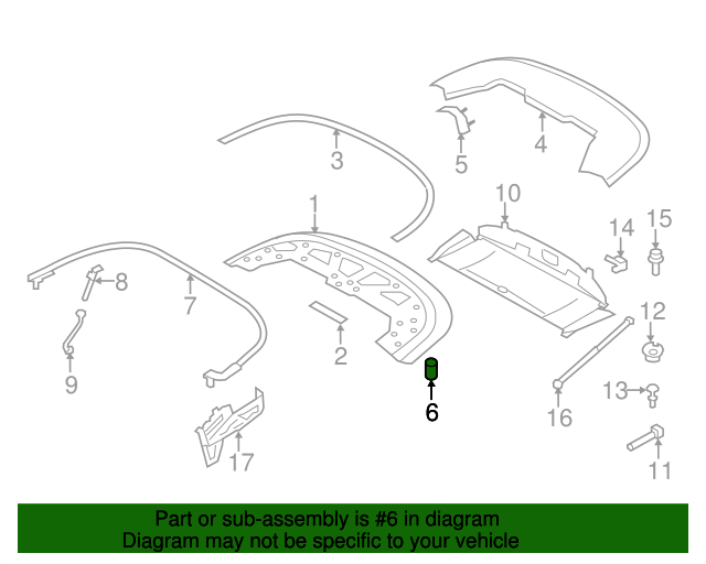 Genuine BMW 54-34-7-166-400 | Top Cover Retainer | FREE Shipping on ...