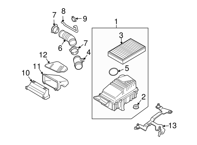 1K0-129-620-B - Element 2006-2009 Audi A3 Quattro | Audi OEM Parts