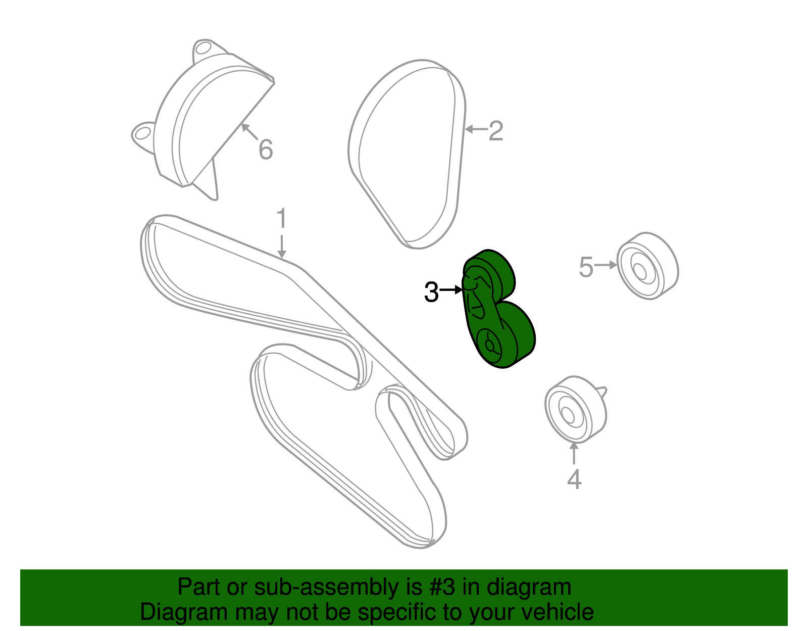 2001-2009 Ford Tensioner 4L8Z-6B209-AA | Ken Ganley Lincoln Parts