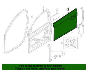 31298040 - Door Outer Panel 2011-2018 Volvo | AutoNationParts.com