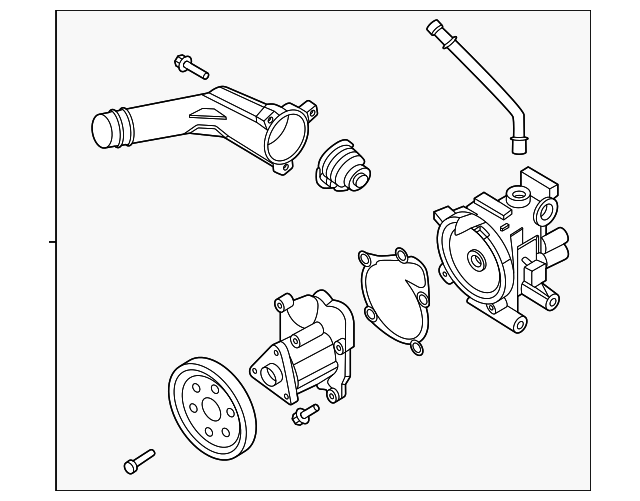 Genuine Water Pump Assembly for 2021-2024 Genesis G80 | Part# 25100 ...