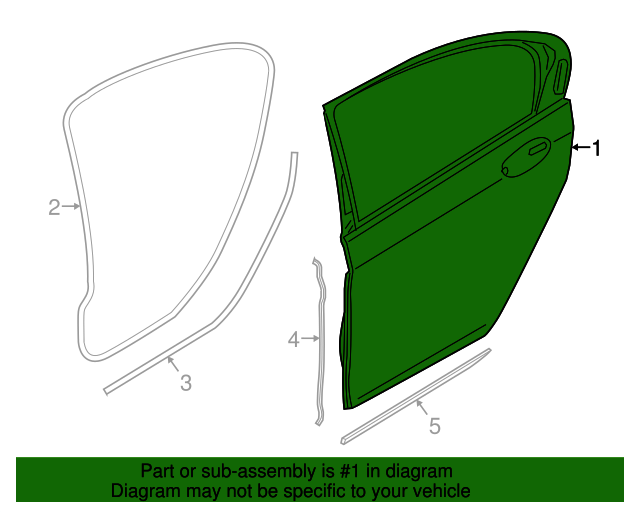 41527423701 - 2016-2022 BMW Door Shell (41-52-7-423-701) | BMW of South ...