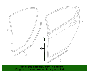 51-76-7-336-043 - Door Shell Seal 2016-2022 BMW | AutoNationParts.com