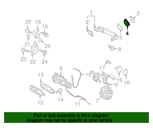 2006-2017 Volkswagen Handle, Outside Housing 3C0-839-168 | OEM Parts Online