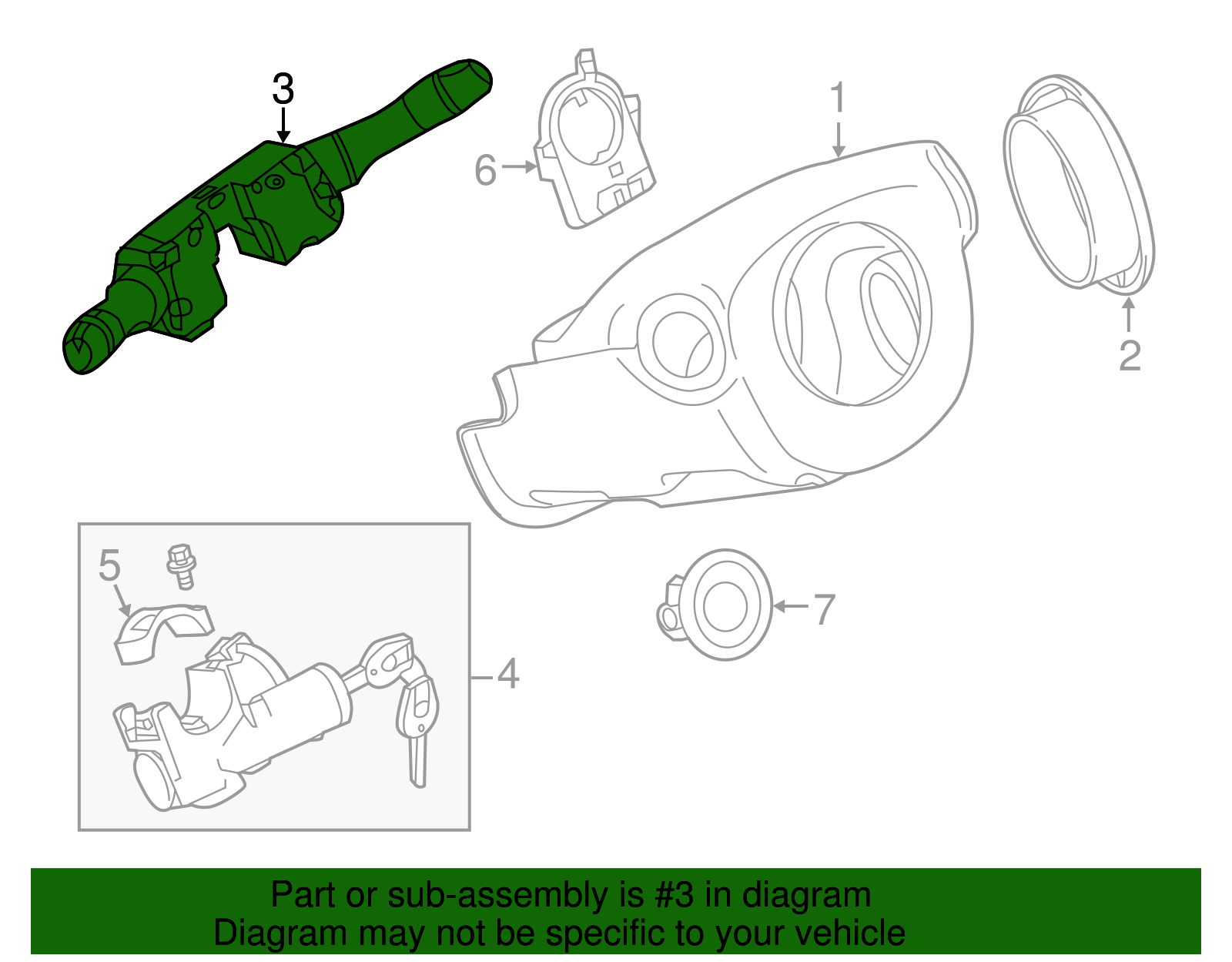2014-2020 Nissan Rogue Multi-Function Switch 25560-4BA7A | Ziegler ...