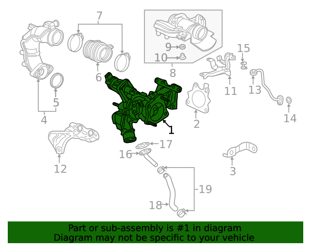 2018-2024 Honda Turbocharger 18900-64A-A01 | Honda Zone Parts