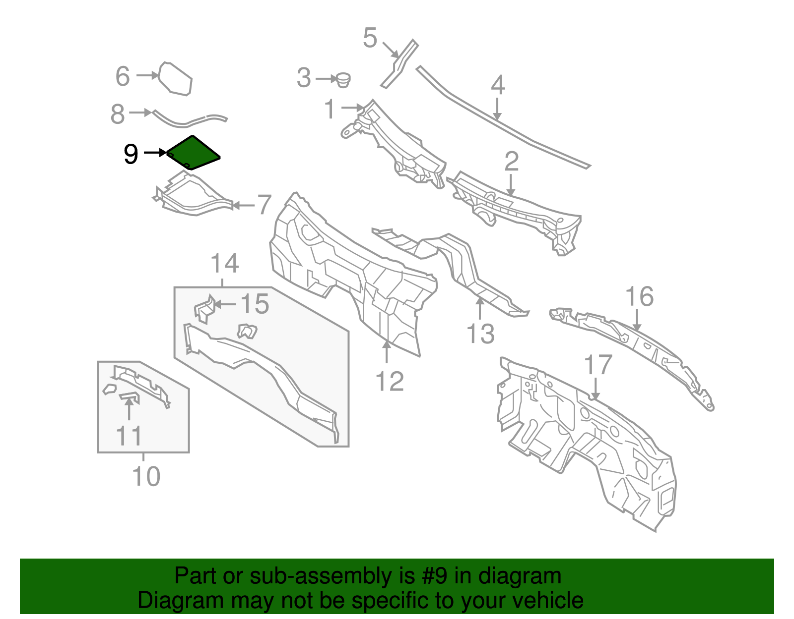 2009-2017 Infiniti Cover Panel Lid 65278-1CA0A | Infiniti of Orland Park