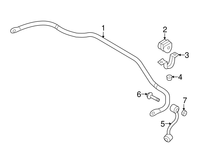 2017-2019 Nissan Rogue Stabilizer Bar 56230-4BA2A | My Nissan Part