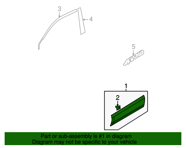 2005-2010 Kia Sportage Cladding - Driver's Side (LH) 87721-1F000 ...