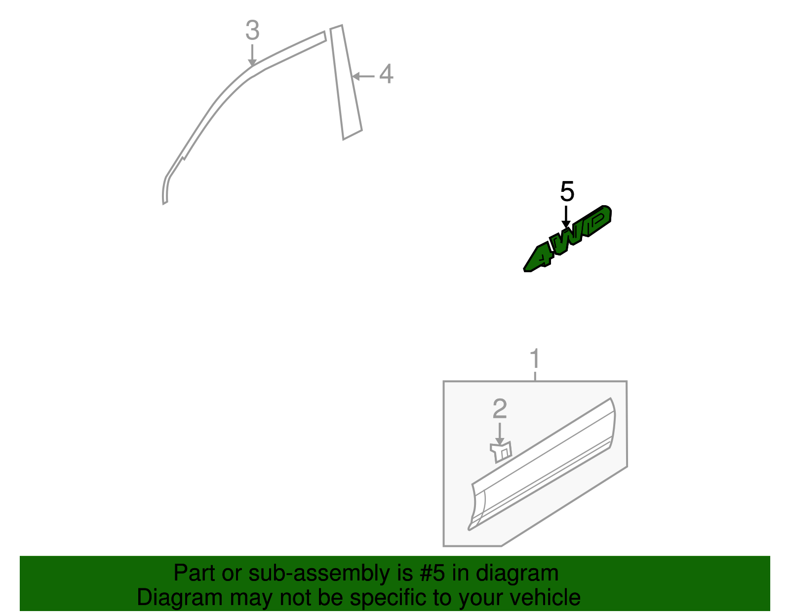 2008-2010 Kia Sportage | Nameplate | 86315-1F010 | Kia Auto Parts