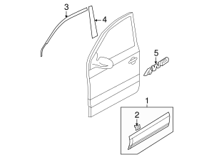 2005-2010 Kia Sportage Cladding - Driver's Side (LH) 87721-1F000 ...