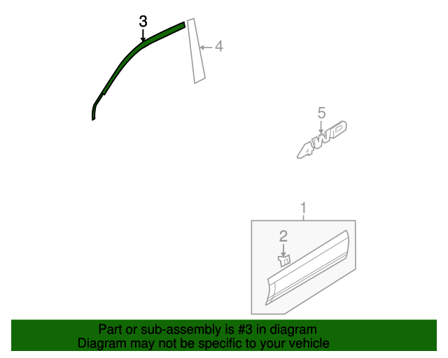 86362-1F000 - Black Out Tape 2005-2010 Kia Sportage | Kia.Parts Store