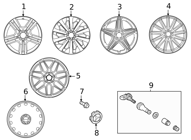 Wheel Exchange Spoke 19 RTF 247-401-15-00-64-7Y51 | Mercedes-Benz Parts