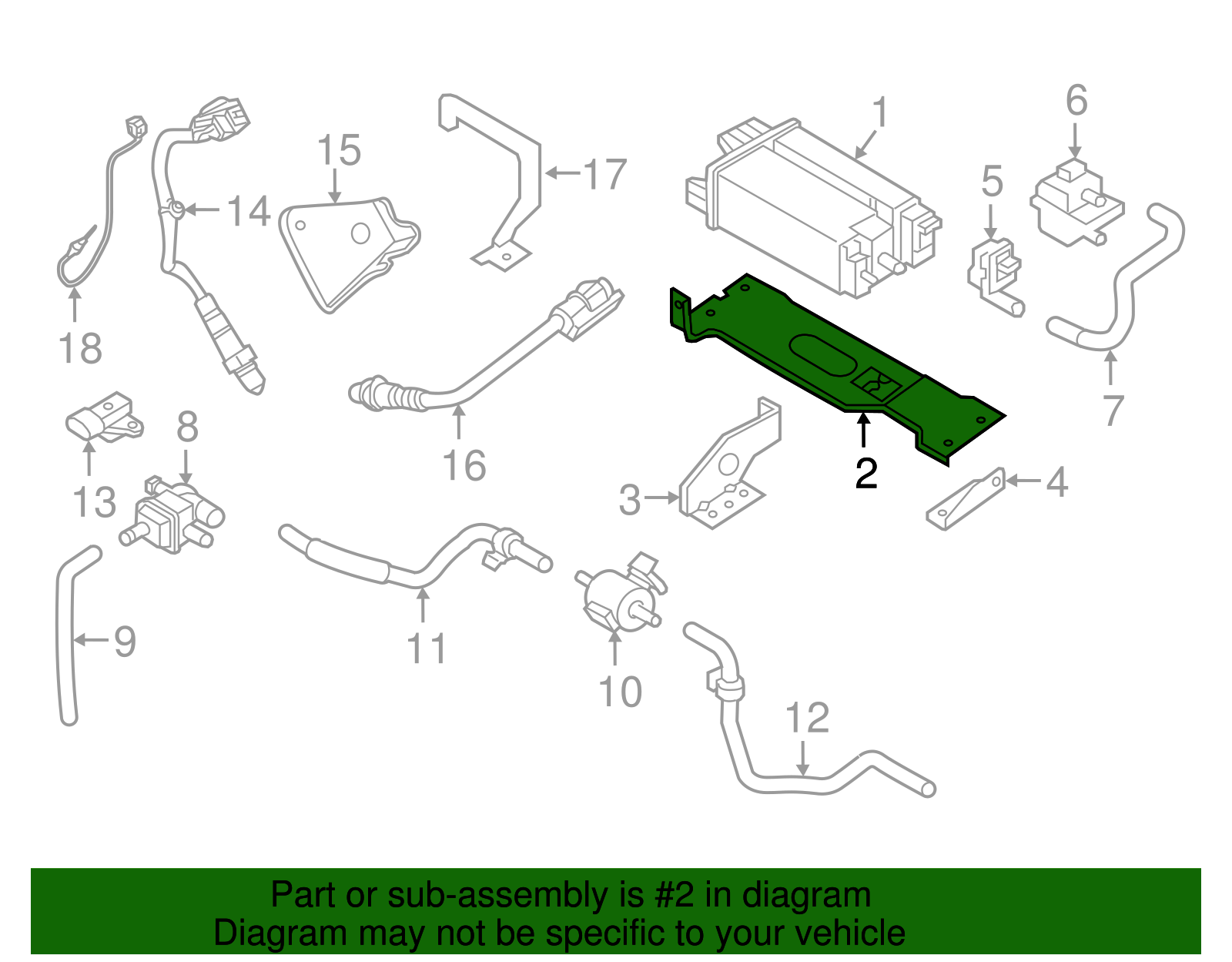 2017-2020 Nissan Armada Vapor Canister Bracket 14952-1LA1A | Scott ...