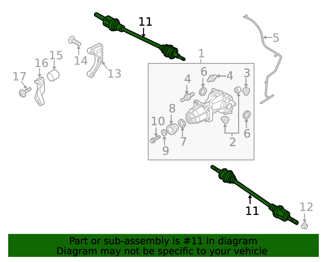 2019-2020 Ford Edge Axle Assembly K2GZ-4K139-A | QuirkParts
