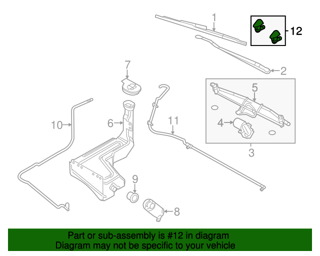 Genuine OEM Ford Part - Washer Nozzle BC3Z-17603-A | Genuine OEM Ford ...