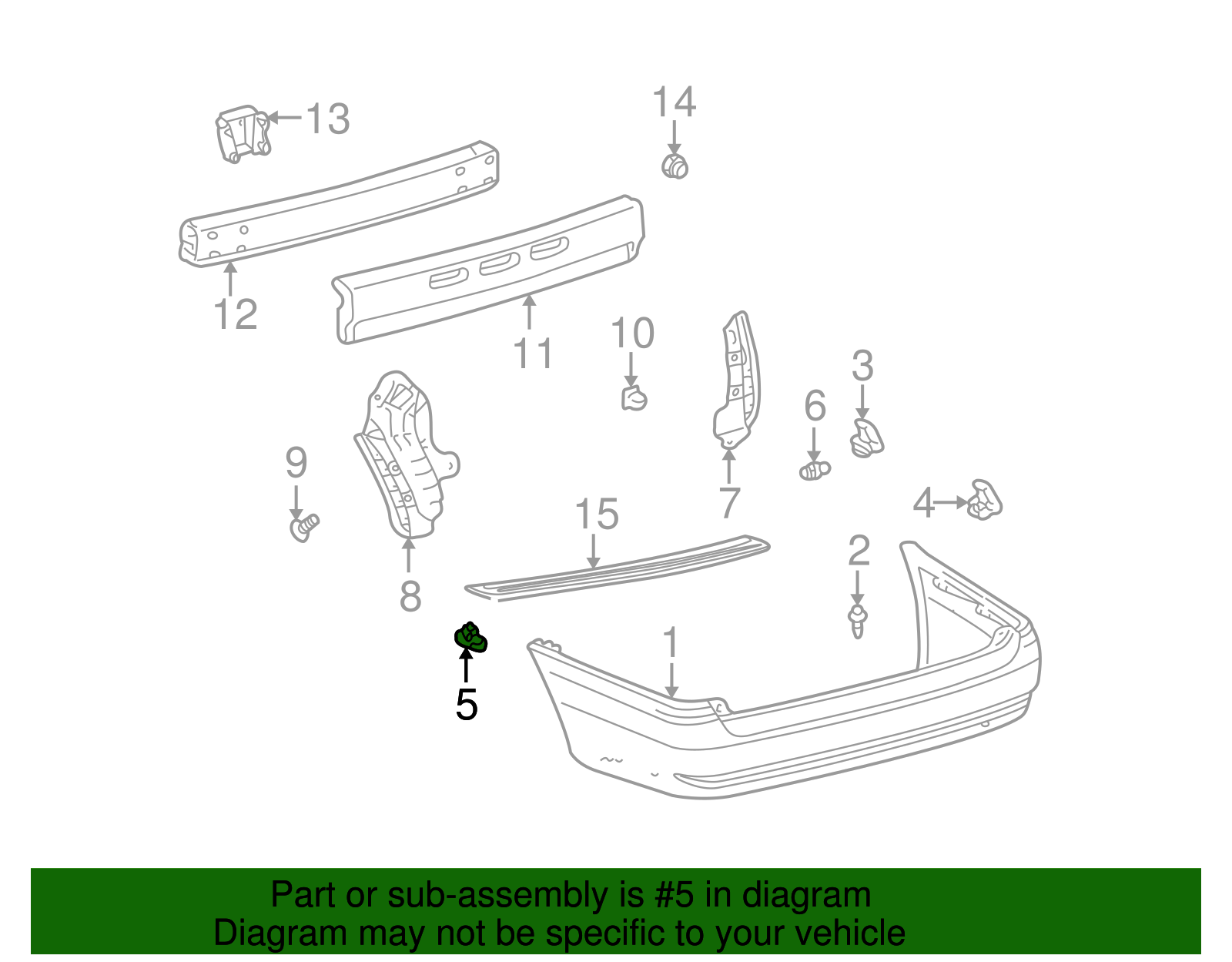 OEM 1998-2007 Toyota Bumper Cover Side Bracket Part # 52187-45010 ...