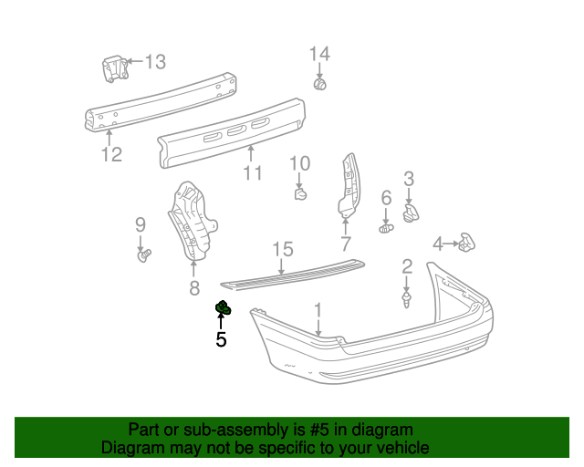 OEM 1998-2007 Toyota Bumper Cover Side Bracket Part # 52187-45010 ...
