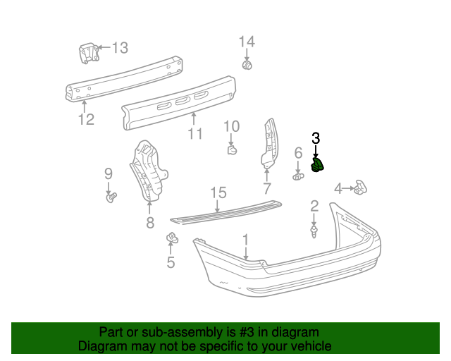 52185-45010 - Bumper Cover Side Bracket - 1998-2003 Toyota Sienna | OEM ...