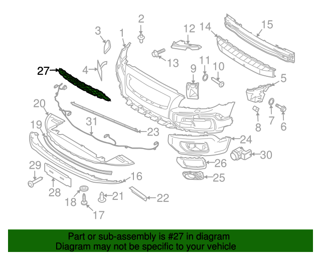 30796475 - Grille 2008-2016 Volvo XC70 | AutoNationParts.com