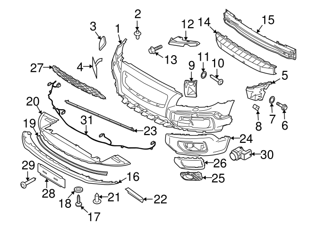 31378966 - Bumper End Cap 2008-2016 Volvo XC70 | AutoNationParts.com