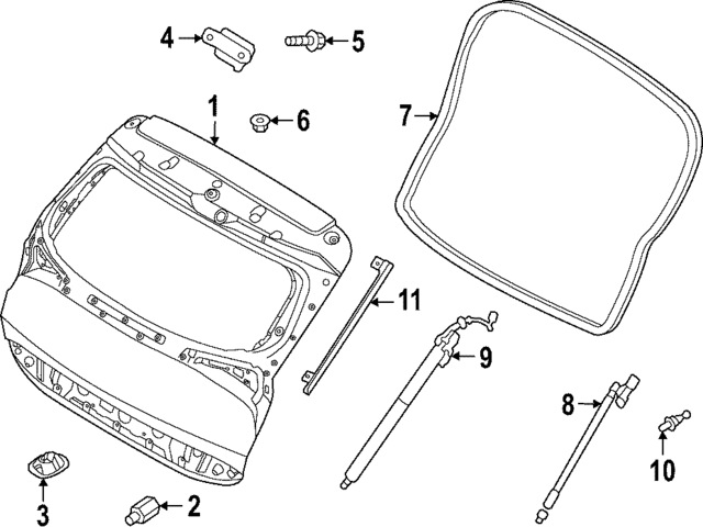72800-DW000 - Lift Gate 2023-2024 Kia Sportage | Kia.Parts Store