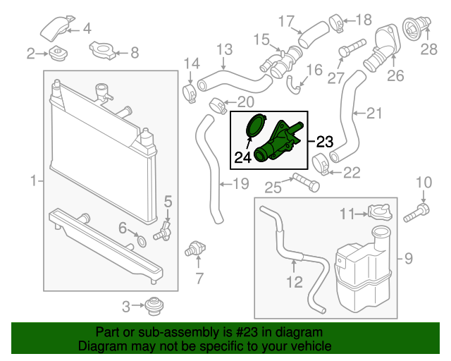 2011-2014 Mazda 2 Water Outlet Z601-15-17ZD | OEM Parts Online