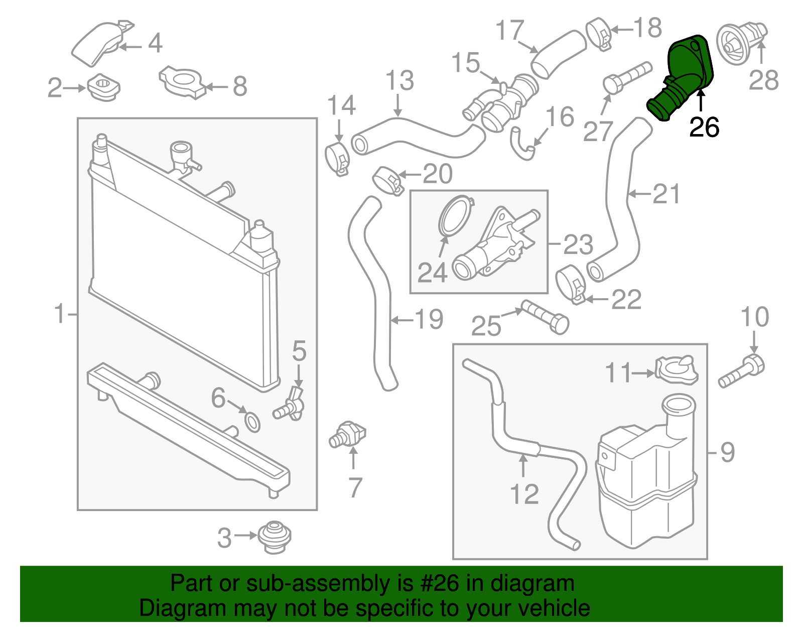 ZJ01-15-172A - Thermostat Housing 2011-2014 Mazda 2 | Florida Mazda Parts