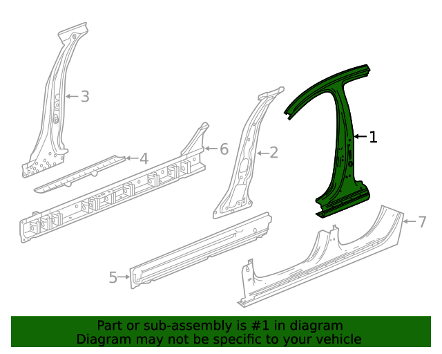 39068791 GM Driver Side Center Pillar Outer Panel | GM Parts Store