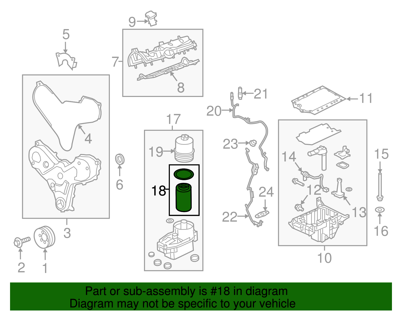 2016-2021 Land Rover | Oil Filter | LR013148 | Express Land Rover Parts