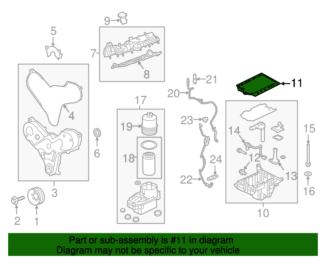 2016-2021 Land Rover Oil Pan Gasket LR005994 | OEM Parts Online